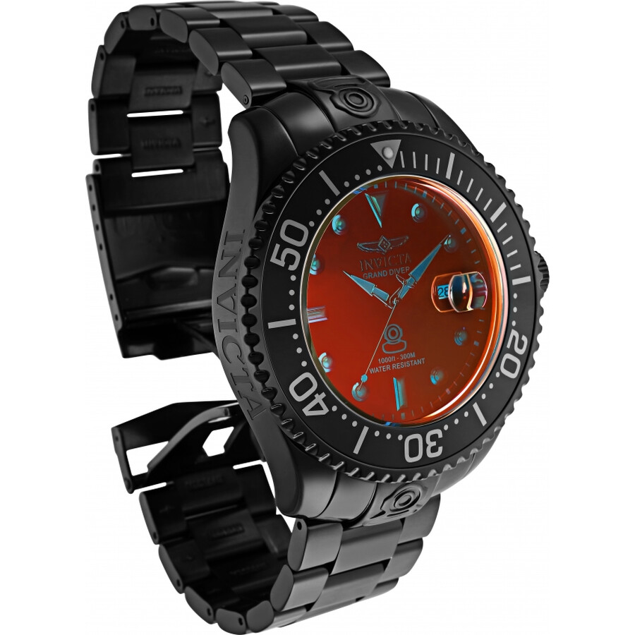 Invicta Pro Diver Automatic Red Dial Black-plated Men's Watch 33423 ...