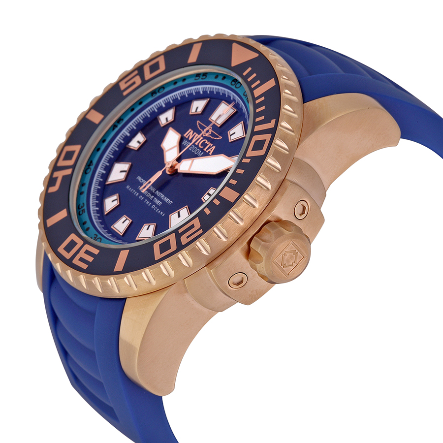 Invicta Pro Diver Blue Dial Blue Rubber Men's Watch 14665 886678153411 ...