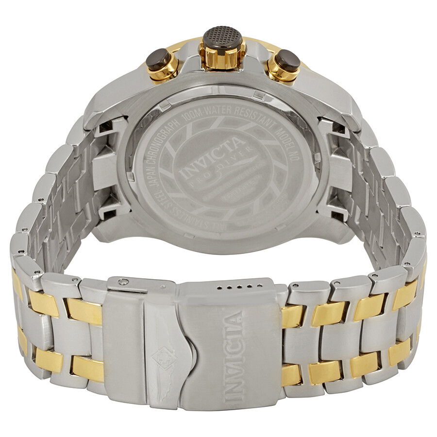 Invicta Pro Diver Chronograph Black Dial Two-Tone Men's Watch 26081 ...