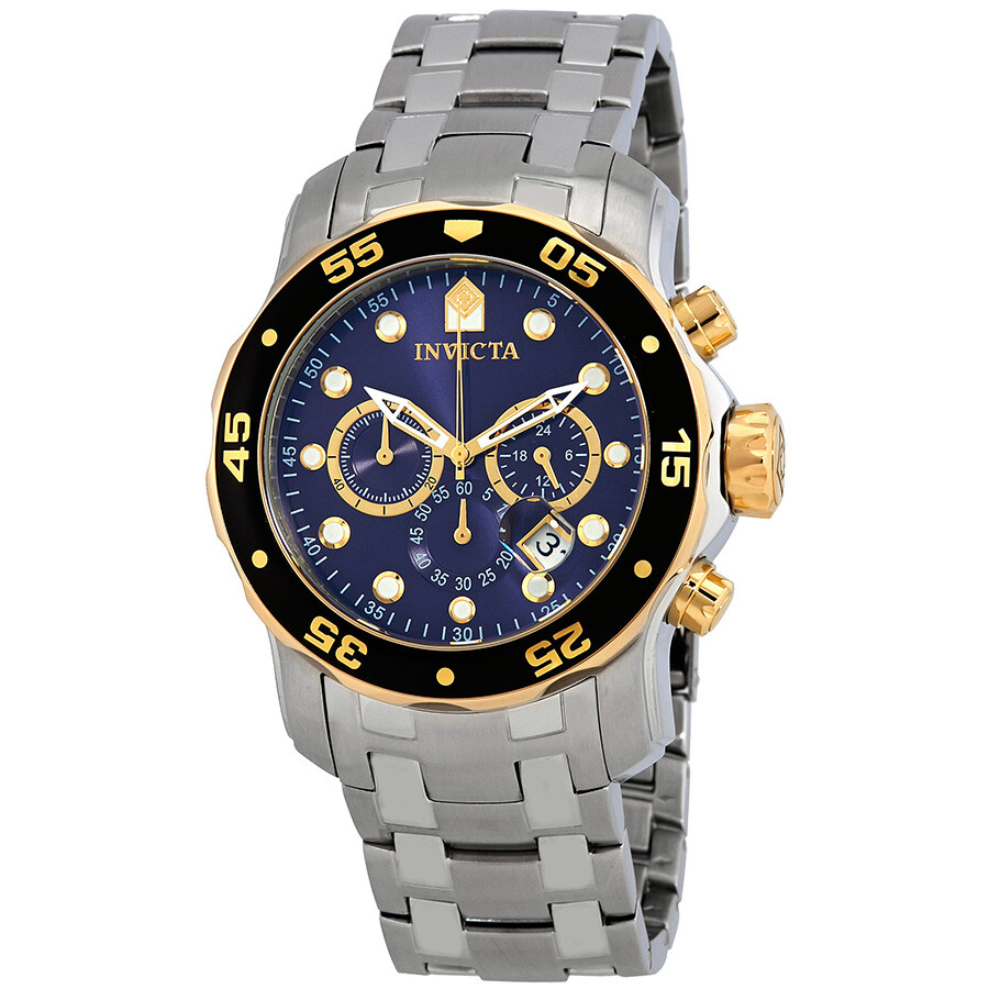 Invicta Pro Diver Chronograph Blue Dial Men's Watch 80041 804551082689 ...