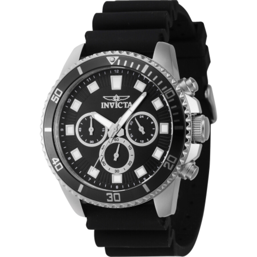 Invicta Pro Diver Chronograph GMT Quartz Black Dial Men's Watch 46085 ...