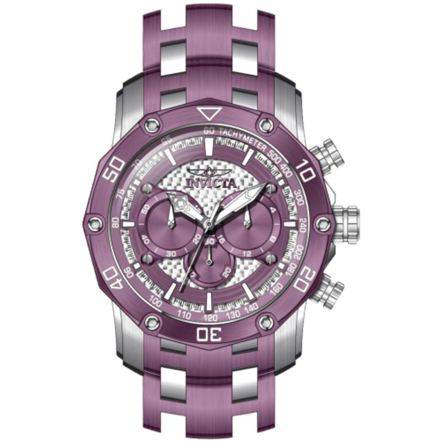 Invicta Pro Diver Chronograph Quartz Purple Dial Men's Watch 40681 ...