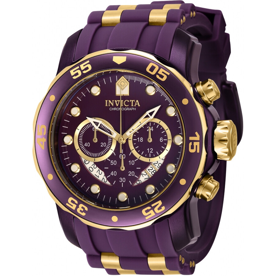Invicta Pro Diver Chronograph Quartz Purple Dial Men's Watch 40933 ...