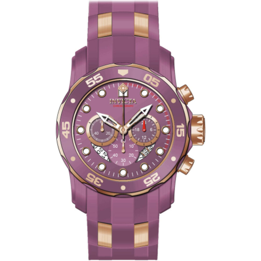 Invicta Pro Diver Chronograph Quartz Purple Dial Men's Watch 40935 ...