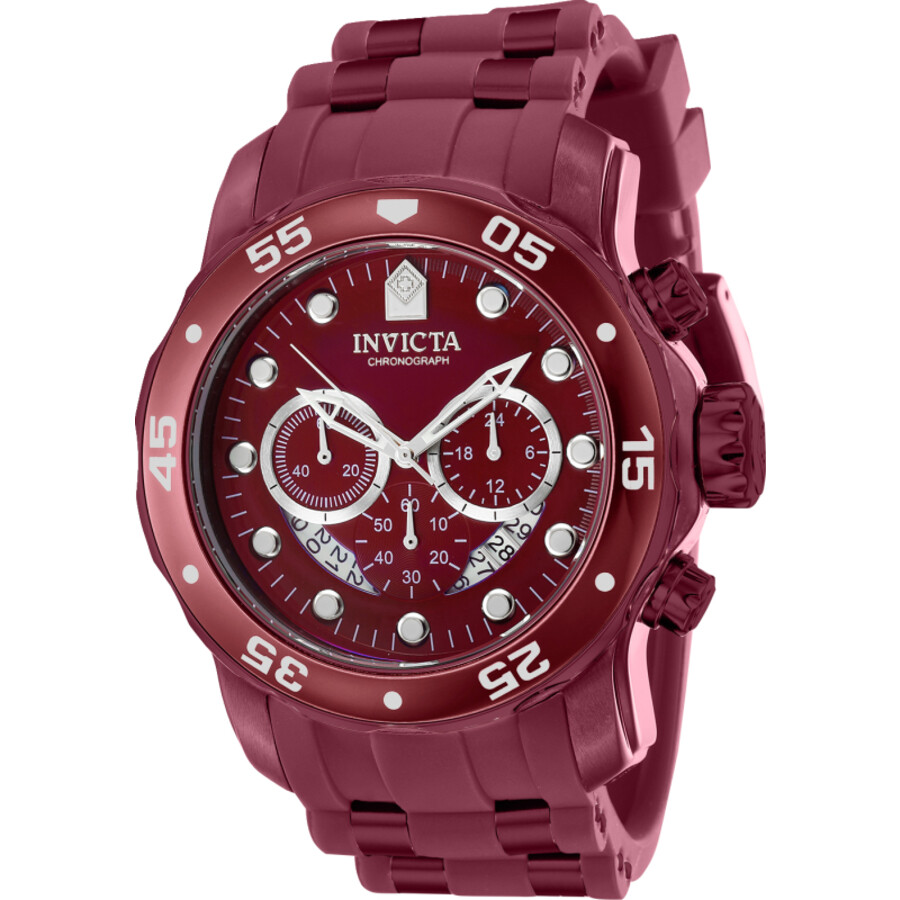 Invicta Pro Diver Chronograph Quartz Red Dial Men's Watch 40926 ...