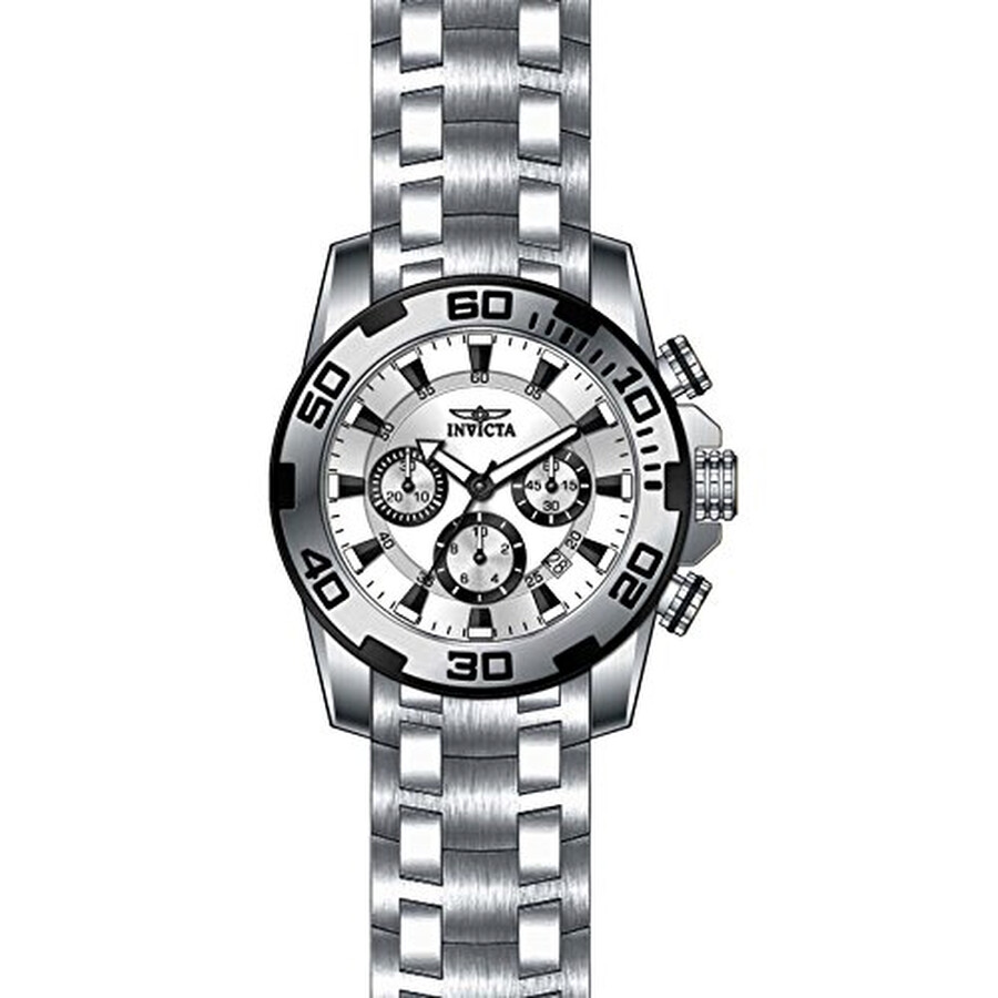 Invicta Pro Diver Chronograph Silver Dial Men's Watch 22317 ...