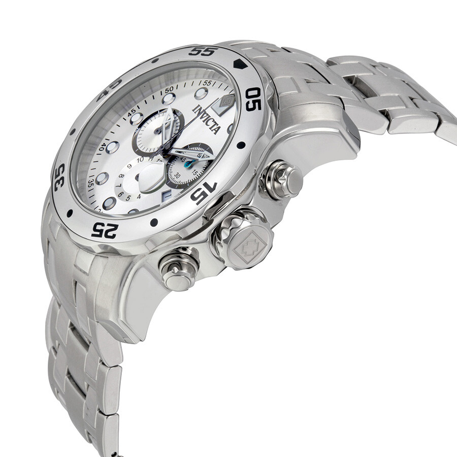 Invicta Pro Diver Chronograph Silver Dial Stainless Steel Men's Watch ...
