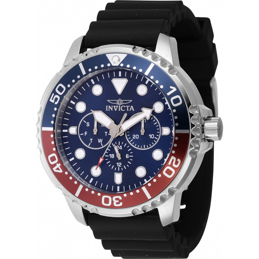 Invicta Pro Diver GMT Date Quartz Blue Dial Pepsi Bezel Men's Watch ...