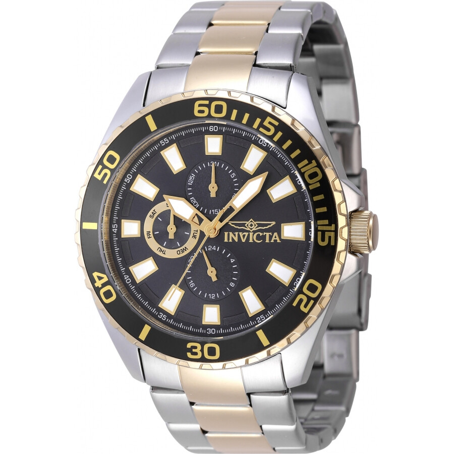 Invicta Pro Diver GMT Date Quartz Charcoal Dial Men's Watch 47557 ...