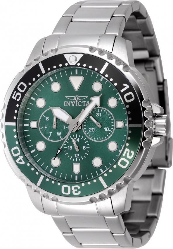 Invicta Pro Diver GMT Date Quartz Green Dial Sprite Bezel Men's Watch ...