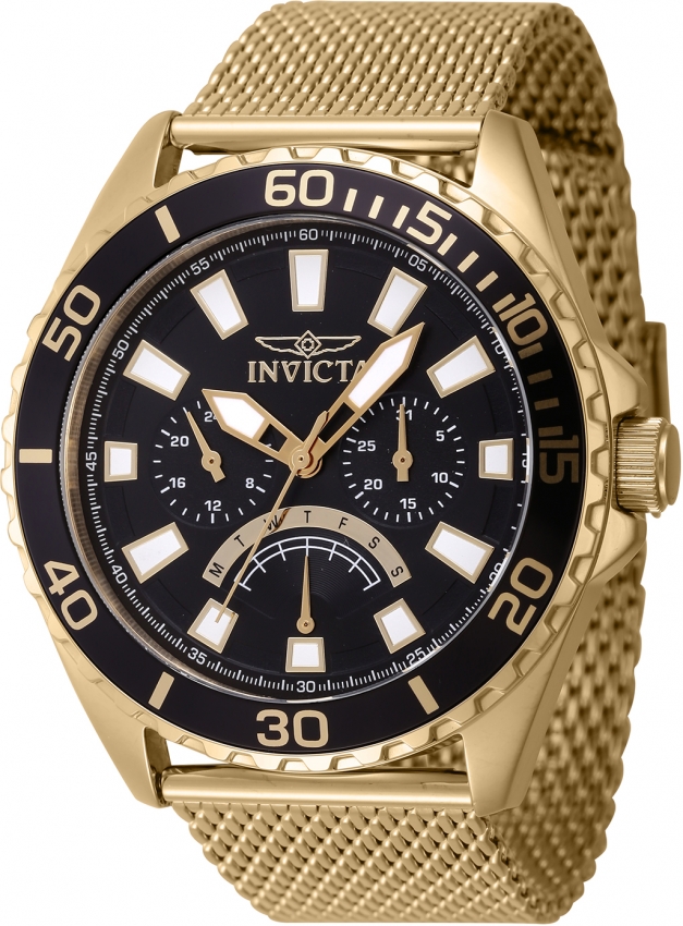 Invicta Pro Diver GMT Retrograde Quartz Black Dial Men's Watch 46909 ...