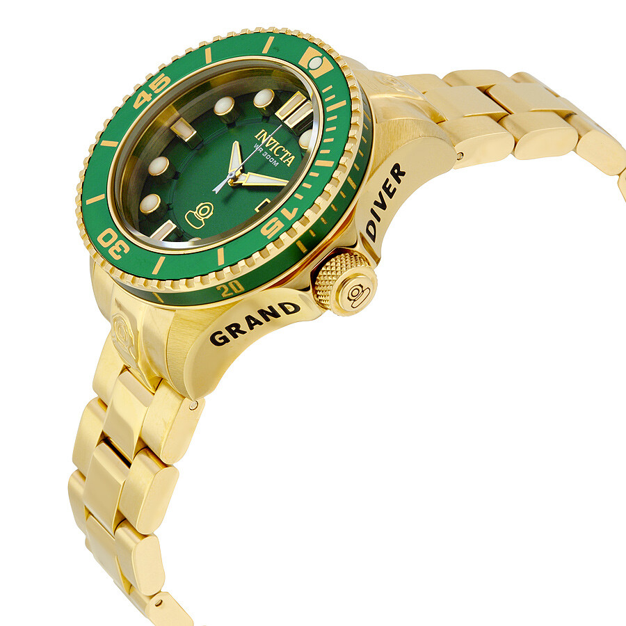 Invicta Pro Diver Green Dial Gold-plated Ladies Watch 19817 ...