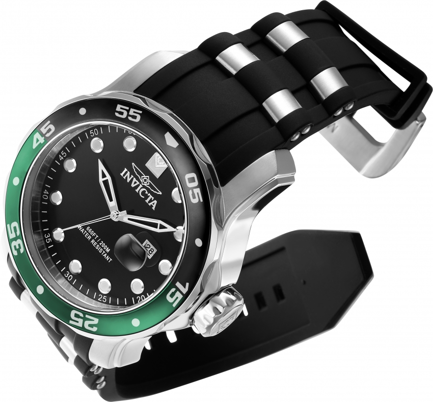 Invicta Pro Diver Quartz Black Dial Sprite Bezel Men's Watch 39104 ...