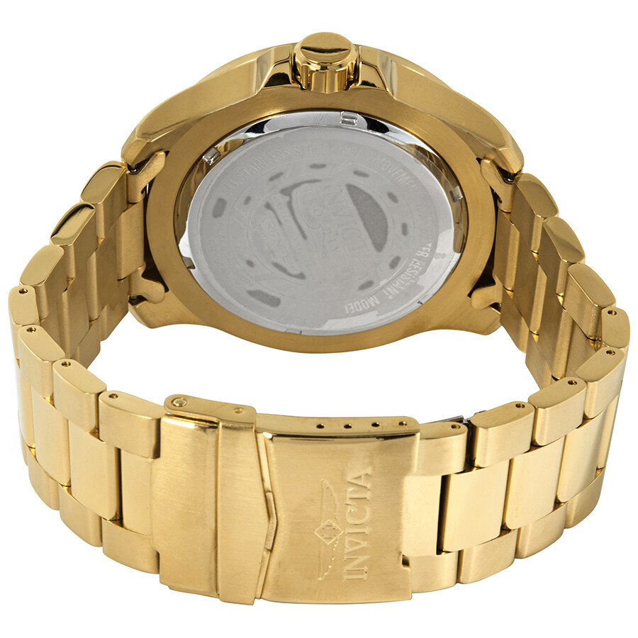 Invicta Pro Diver Quartz Black Dial Yellow Gold-tone Men's Watch 27982 ...