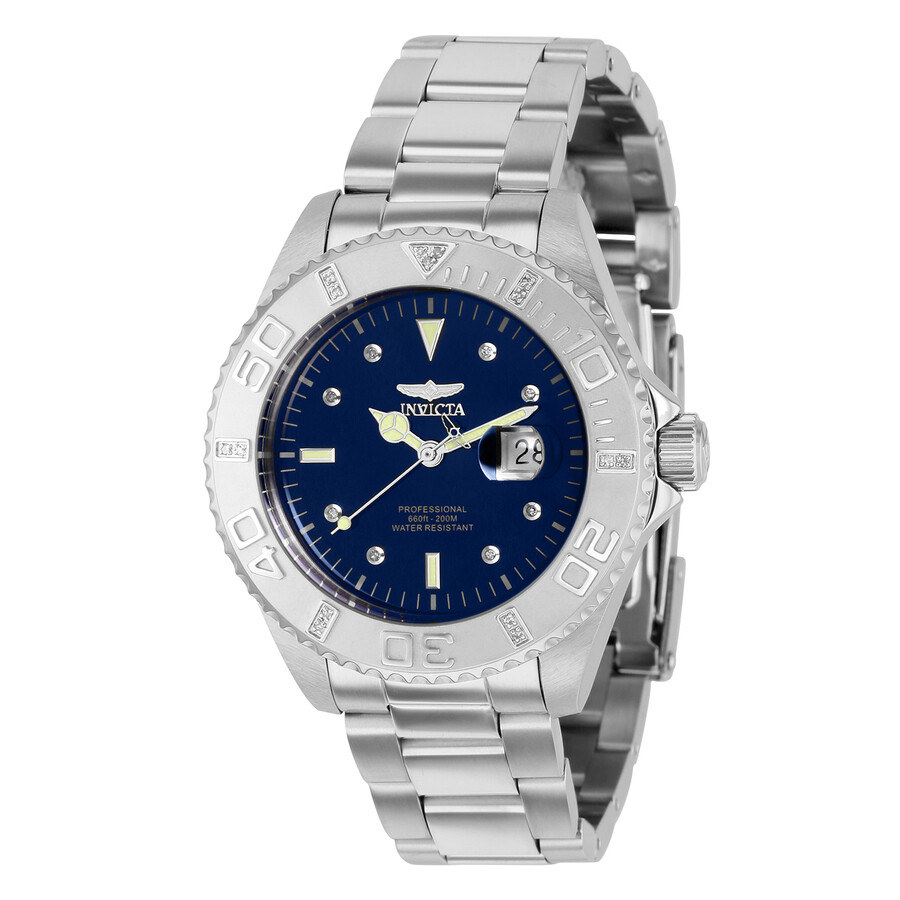 Invicta Pro Diver Quartz Blue Dial Ladies Watch 37016 886678457571 ...