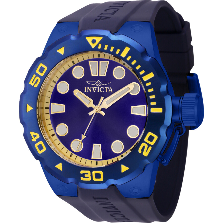 Invicta Pro Diver Quartz Blue Dial Men's Watch 37741 886678514557 - Pro ...