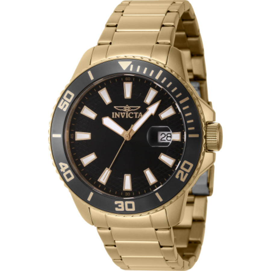 Invicta Pro Diver Quartz Date Black Dial Men's Watch 46066 886678611270 ...