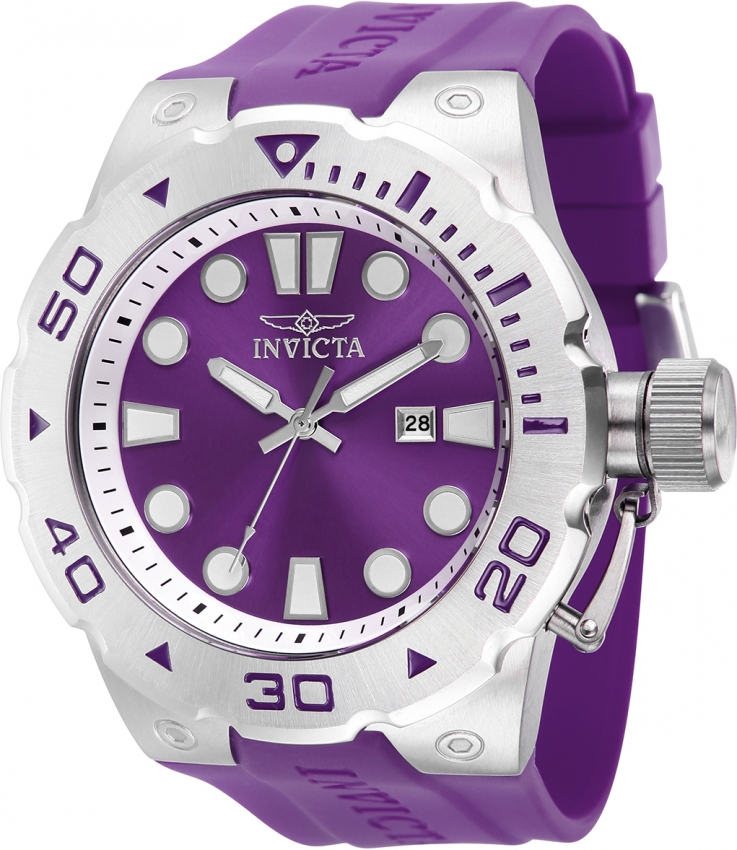 Invicta Pro Diver Quartz Purple Dial Men's Watch 36992 886678457304 ...