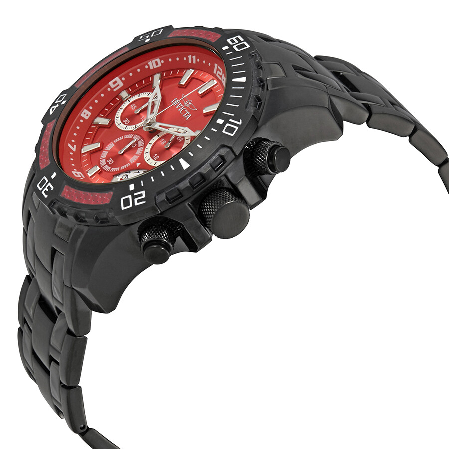 Invicta Pro Diver Chronograph Red Dial Men's Watch 24857 886678300778 ...