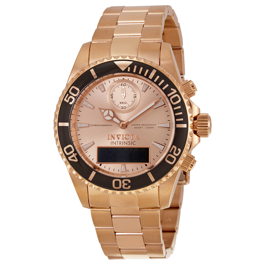 Invicta Pro Diver Rose Dial Rose Gold-tone Stainless Steel Men's Watch ...