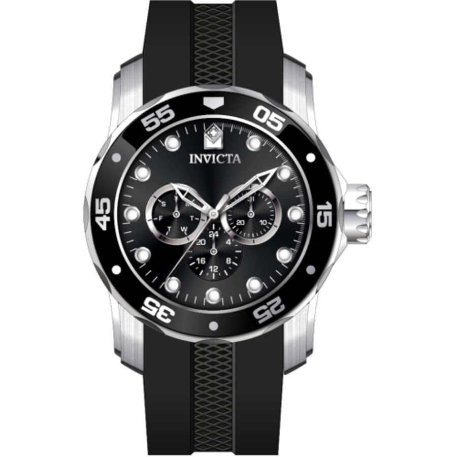 Invicta Pro Diver Scuba GMT Quartz Black Dial Men's Watch 45721 ...