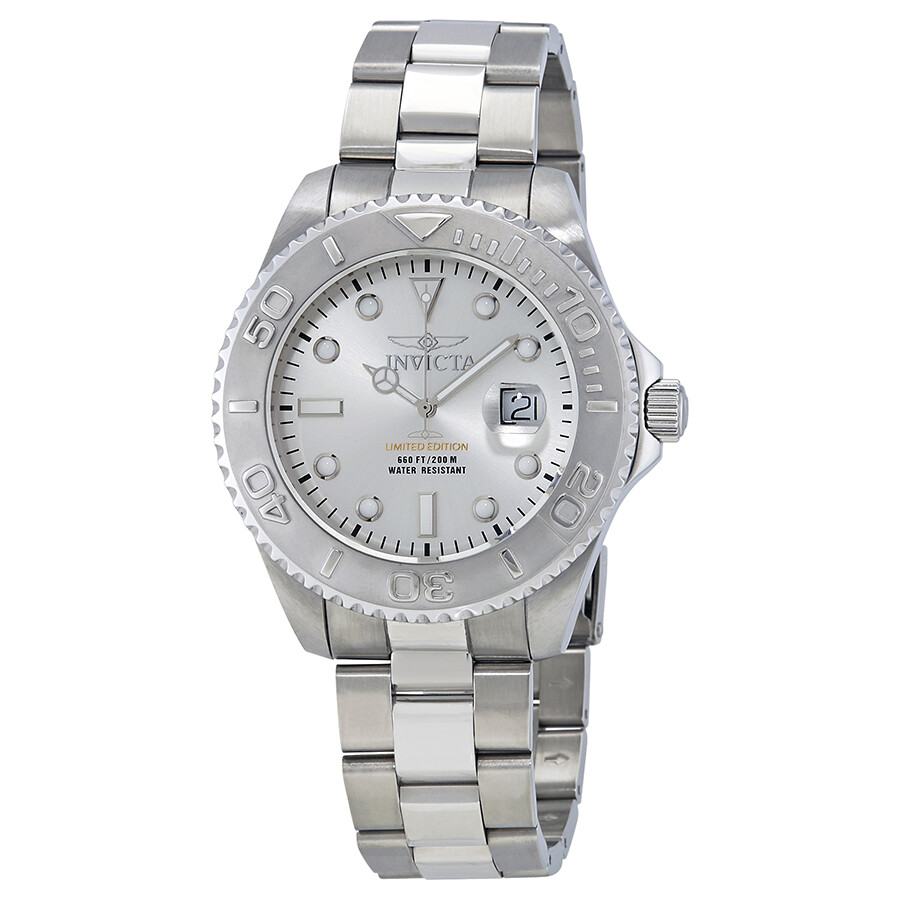 Invicta Pro Diver Silver Dial Men's Watch 24621 886678298051 - Pro ...