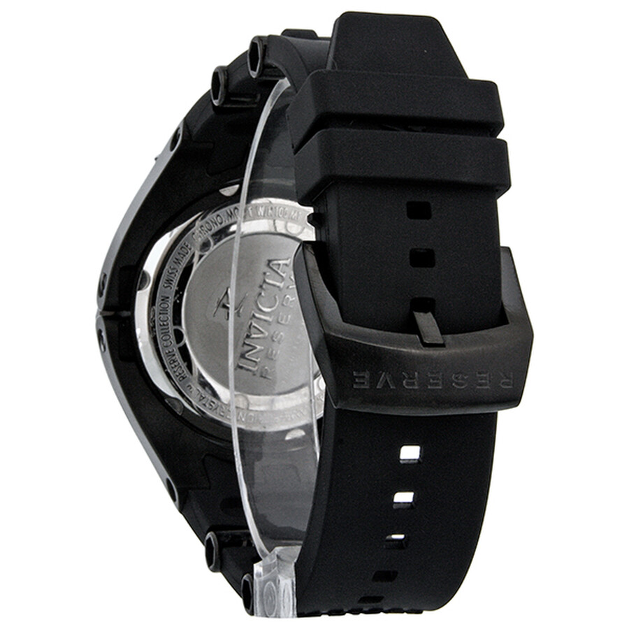 Invicta Reserve Axis Chronograph Tachymeter Polyurethane Strap Men's ...