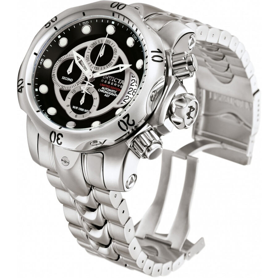 Invicta Reserve Chronograph Automatic Chronometer Black Dial Men's ...