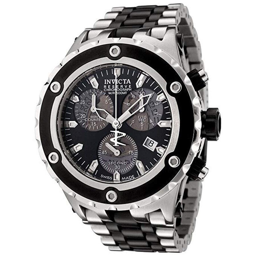 Invicta Reserve Chronograph Black Dial Men's Watch 5655 843836056557 ...