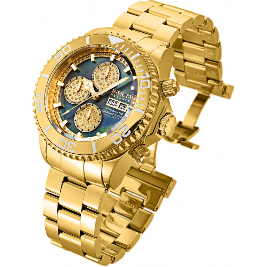 Invicta Reserve Chronograph Black Dial Men's Watch 28885 886678343621 ...