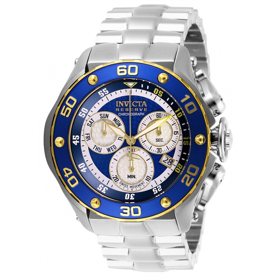 Invicta Reserve Chronograph Blue Dial Men's Watch 26569 886678320080 ...
