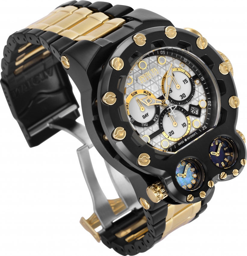 Invicta Reserve Magnum Tria Chronograph Quartz Silver Dial Men's Watch ...
