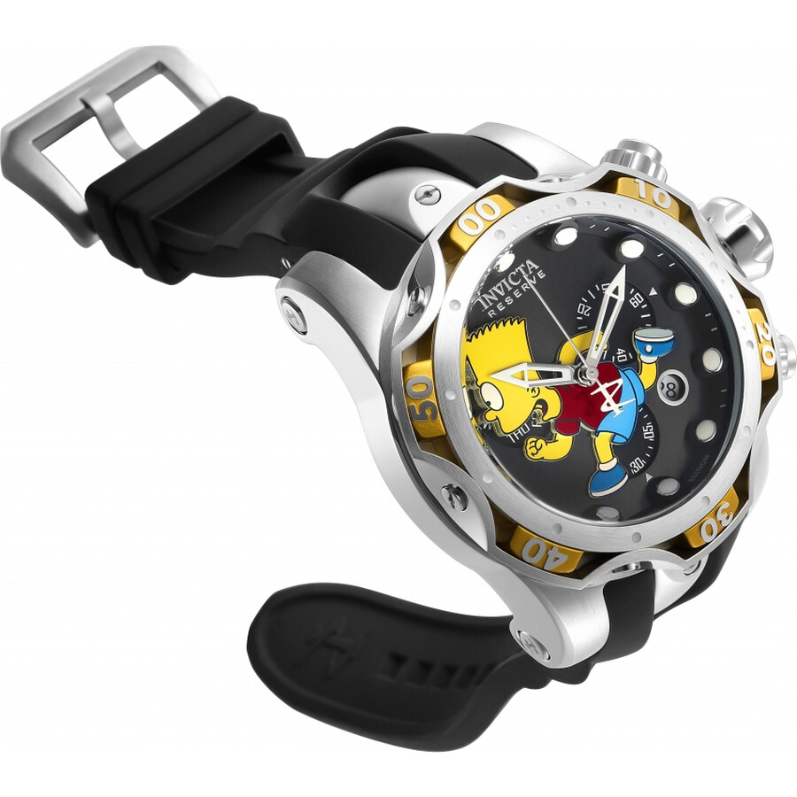Invicta Reserve Simpsons Chronograph Quartz Black Dial Men's Watch ...