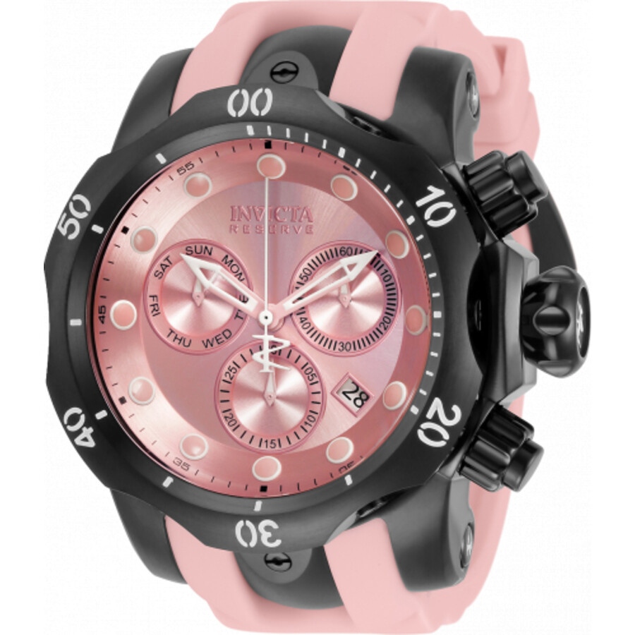 Invicta Reserve Venom Chronograph Date Quartz Pink Dial Men's Watch ...