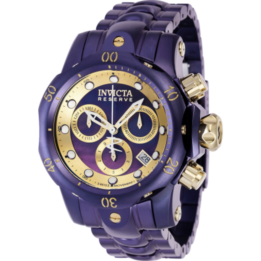 Invicta Reserve Venom Chronograph Quartz Purple Dial Ladies Watch 39039 ...