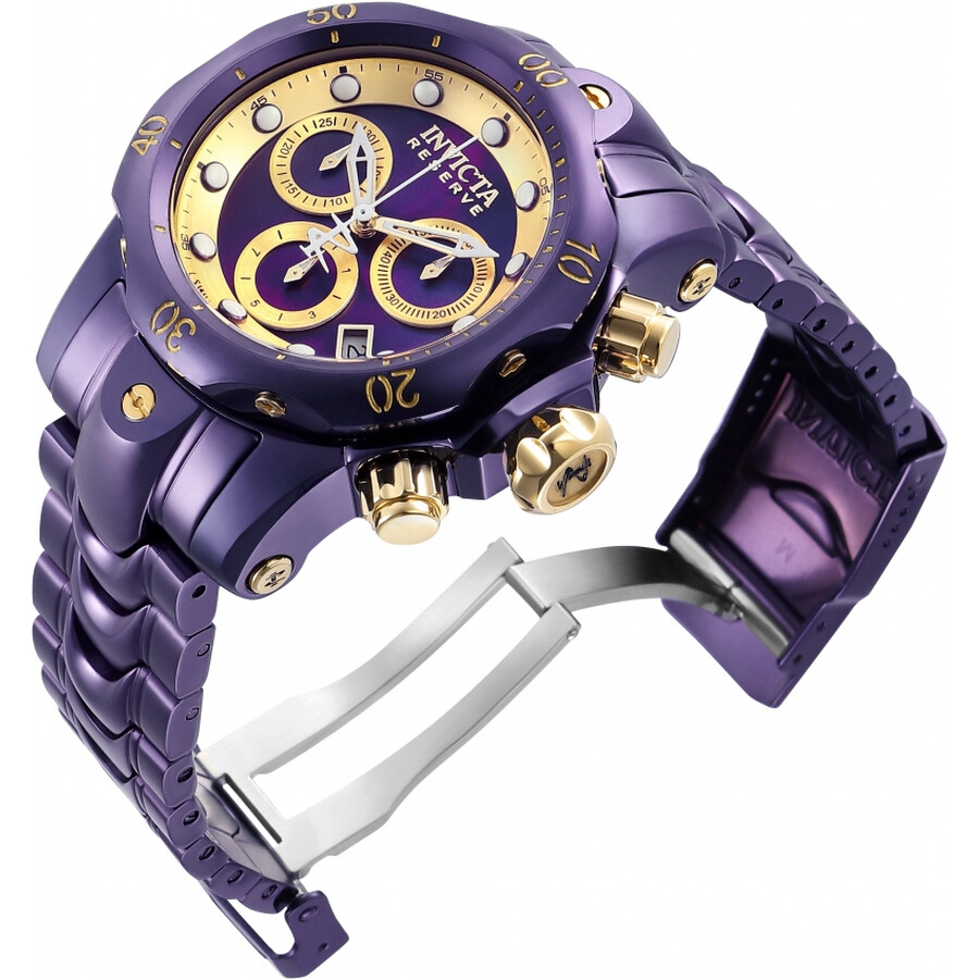 Invicta Reserve Venom Chronograph Quartz Purple Dial Ladies Watch 39039 ...