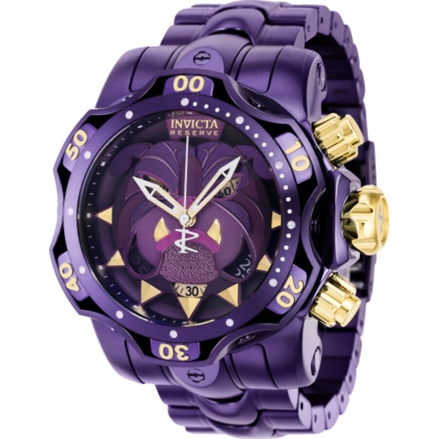 Invicta Reserve Venom Chronograph Quartz Purple Dial Men's Watch 38720 ...