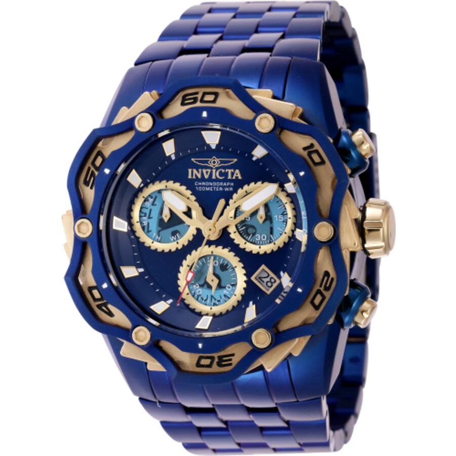 Invicta Ripsaw Chronograph Date Quartz Blue Dial Men's Watch 44092 ...