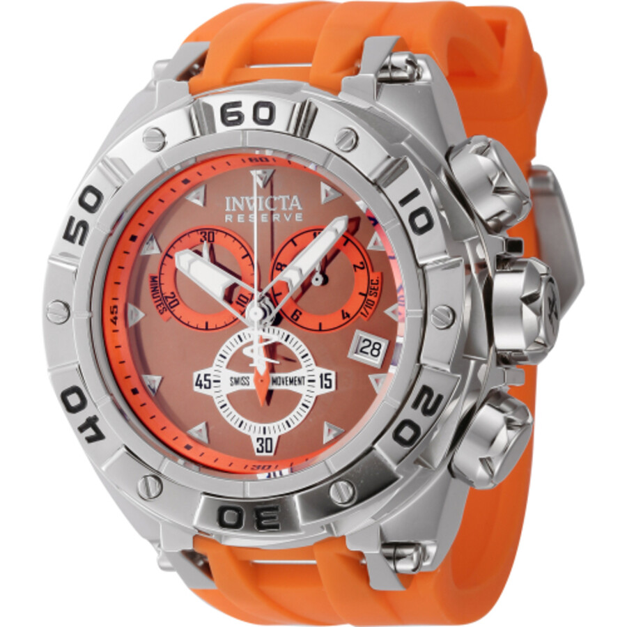 Invicta Ripsaw Chronograph Quartz Orange Dial Men's Watch 45281 ...