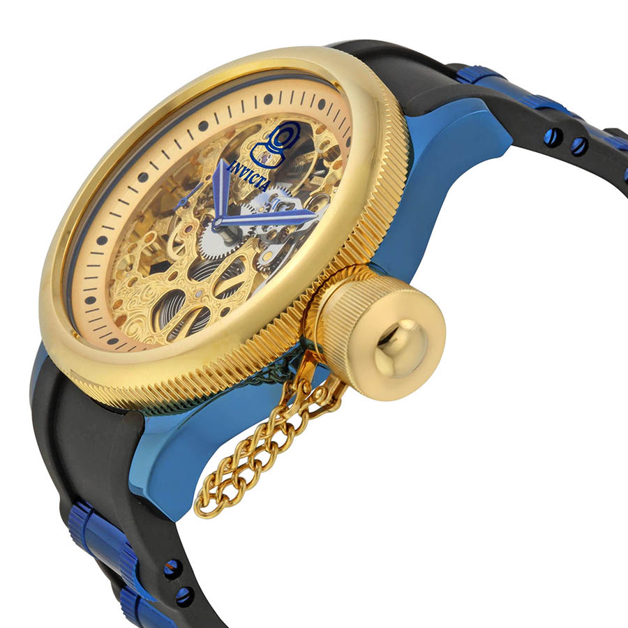 Invicta Russian Diver Mechanical Black Polyurethane Men's Watch 17269 ...