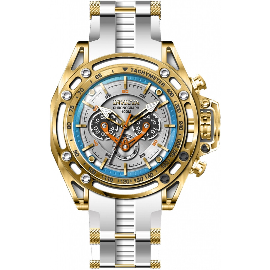 Invicta S1 Rally Chronograph GMT Quartz White Blue Dial Men's Watch ...