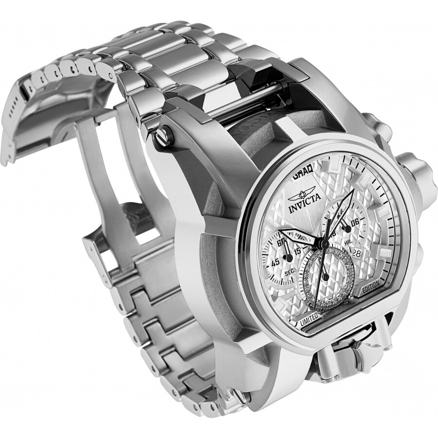 Invicta Shaq Chronograph GMT Quartz Silver Dial Men's Watch 34655 ...