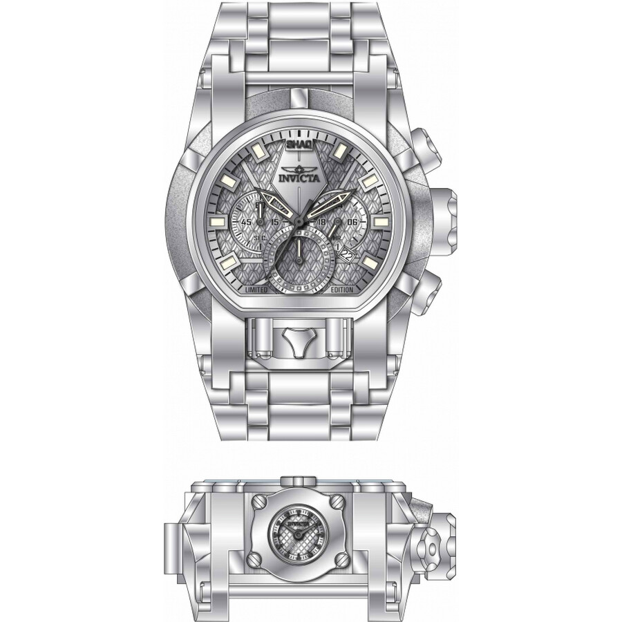 Invicta Shaq Chronograph GMT Quartz Silver Dial Men's Watch 34655 ...