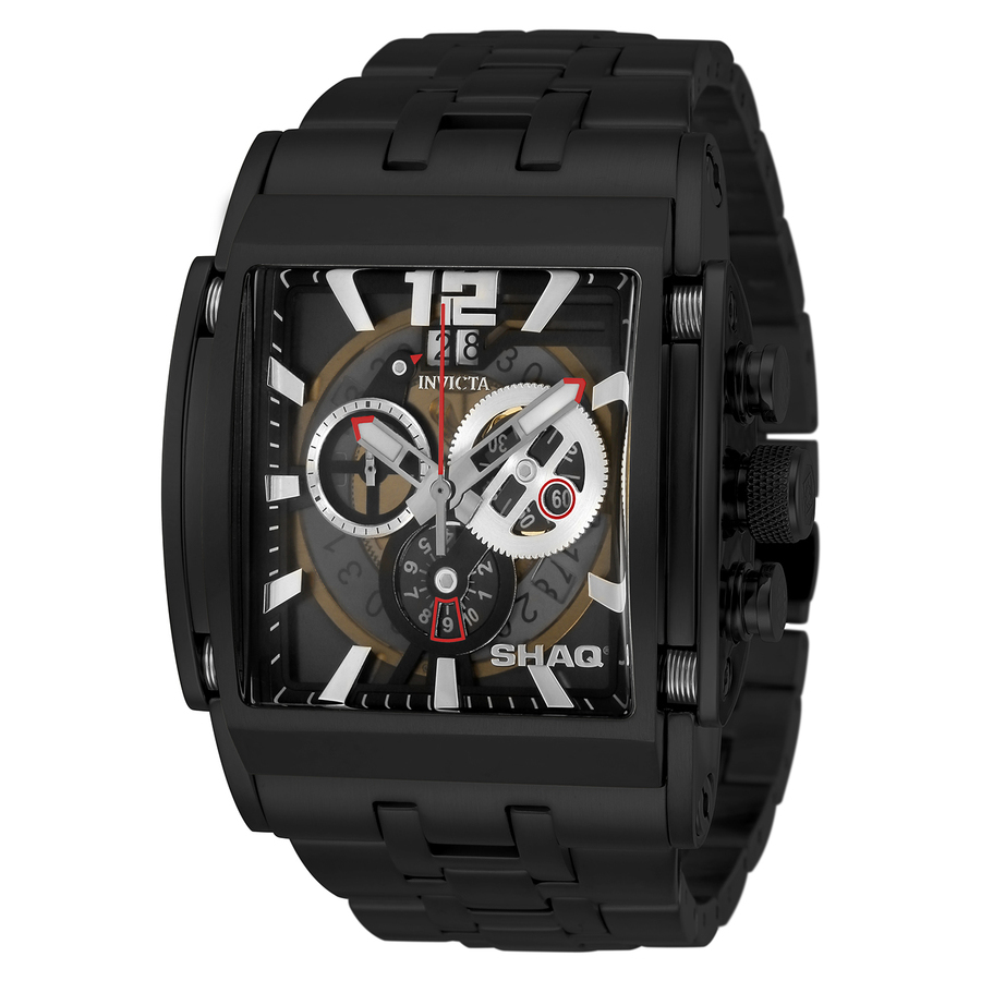 Invicta SHAQ Chronograph Quartz Black Transparent Dial Men's Watch ...