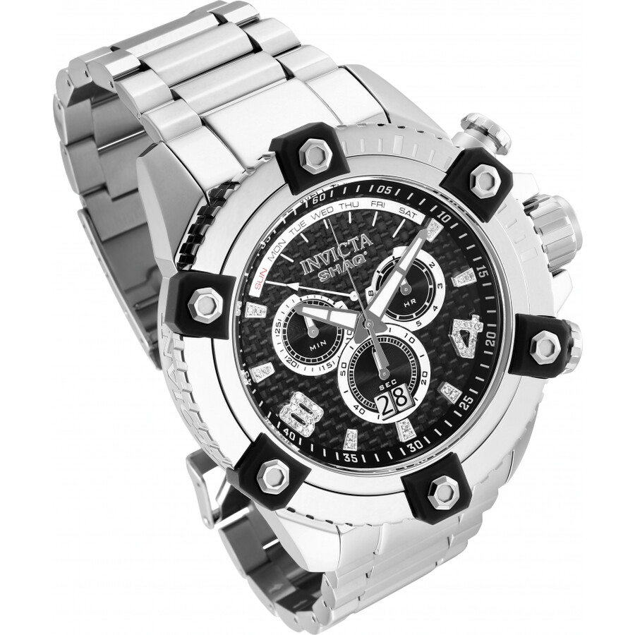 Invicta SHAQ Chronograph Quartz Diamond Black Dial Men's Watch 33725 ...