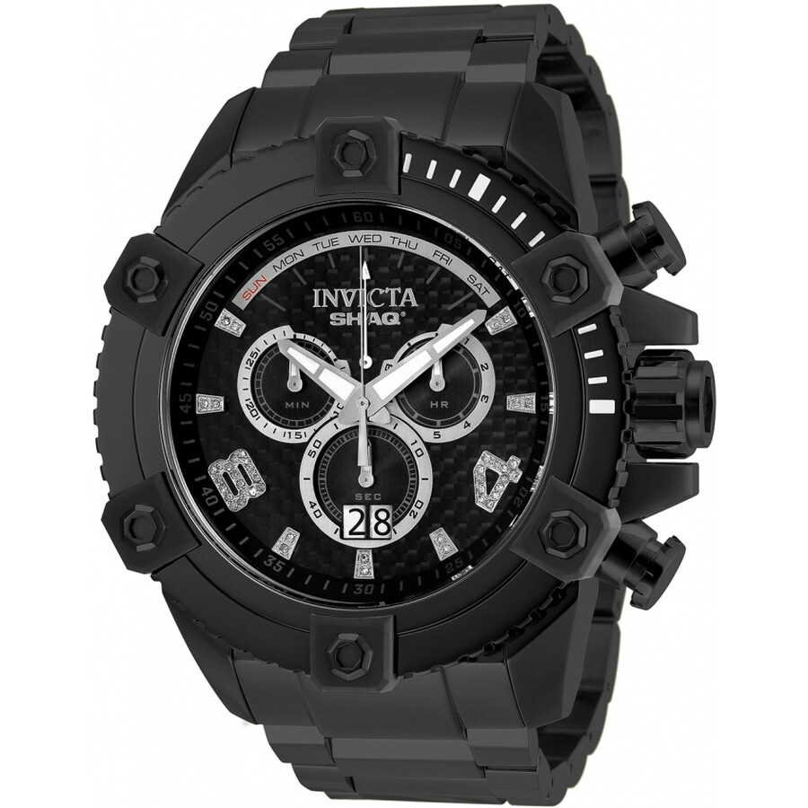 Invicta SHAQ Chronograph Quartz Diamond Black Dial Men's Watch 33728 ...