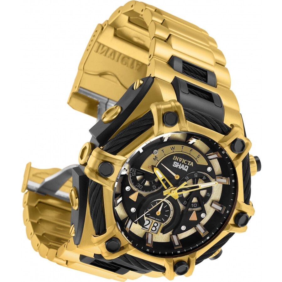 Invicta SHAQ Chronograph Quartz Gold Dial Men's Watch 33681 ...