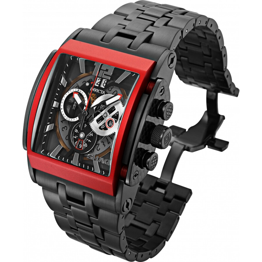 Invicta SHAQ Chronograph Quartz Black Transparent Dial Men's Watch ...