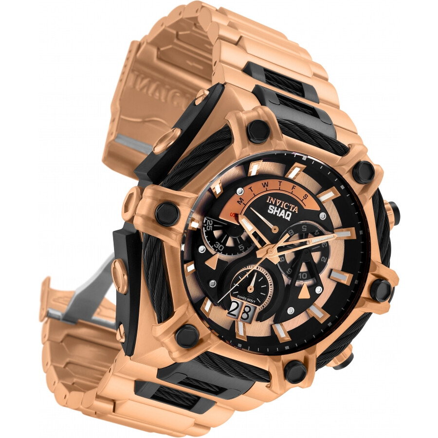 Invicta SHAQ Chronograph Quartz Rose Gold Dial Men's Watch 33682 ...