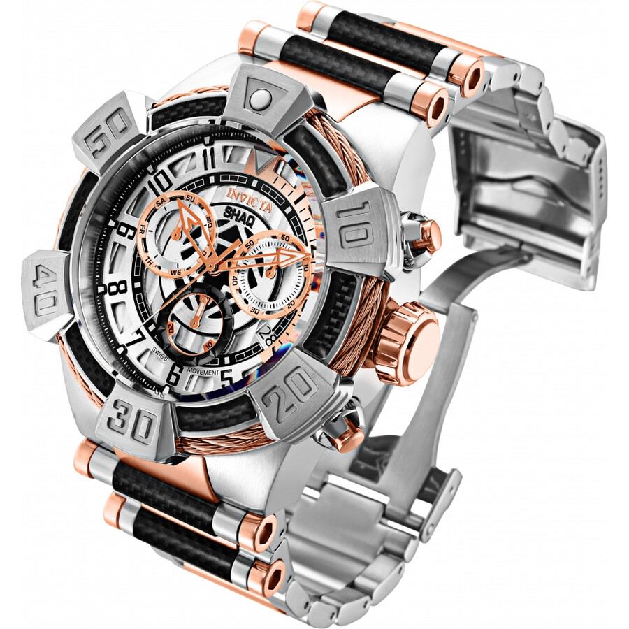 Invicta SHAQ Chronograph Quartz Silver Dial Men's Watch 33678 ...